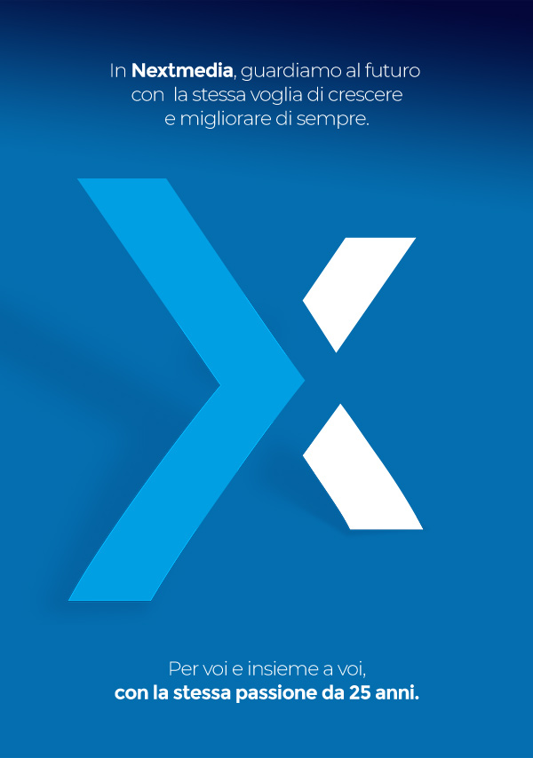 Nextmedia: nuova immagine per i 25 anni